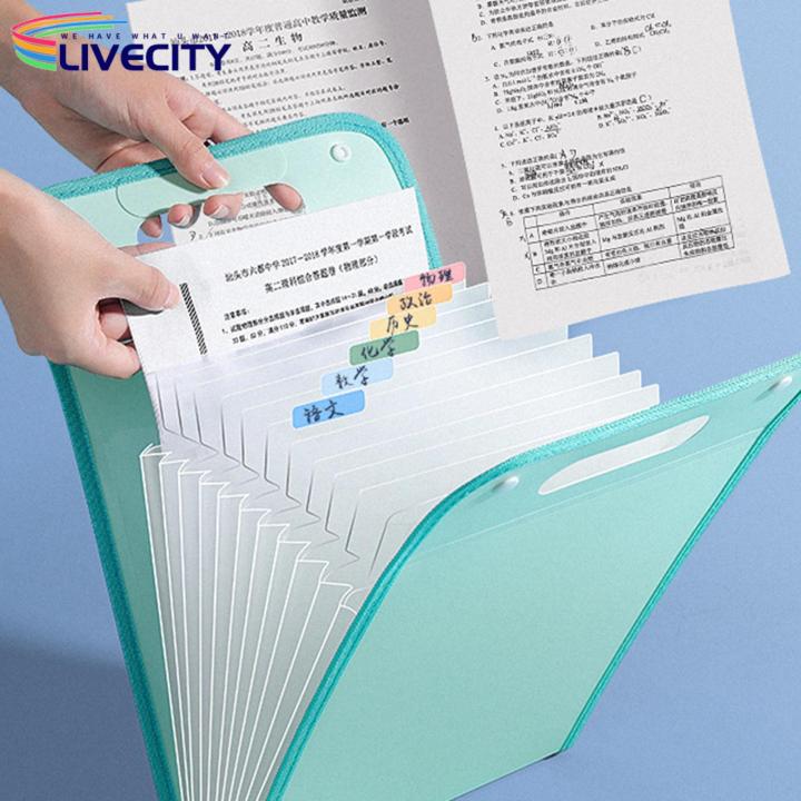 Folder Organizer Bag Portable 13-layer A4 File Organizer Bag Large ...