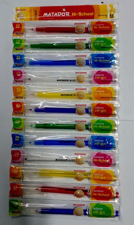 Matador Hi-School Pen - Black Color -12 pcs | Daraz.com.bd