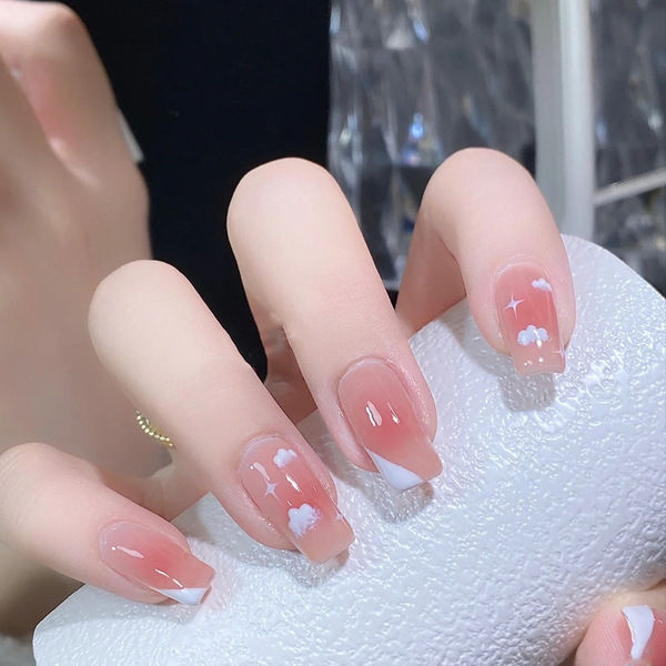 MF French Mixed Corner White 24 Pcs Box Hand Nail With Glue | Daraz.com.bd