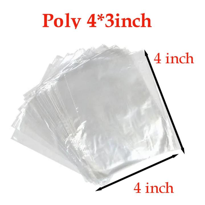 4" x 3" Clear Open Top Poly Bags Lay Flat Plastic Packaging | Daraz.com.bd