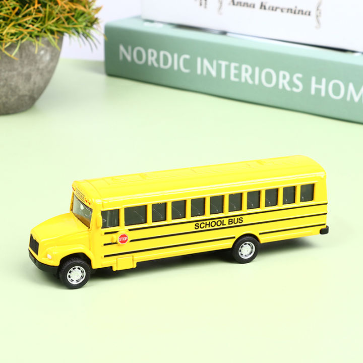 Alloy Inertial School Bus Model Car Model Pull Back Toys Vehicle Gifts ...