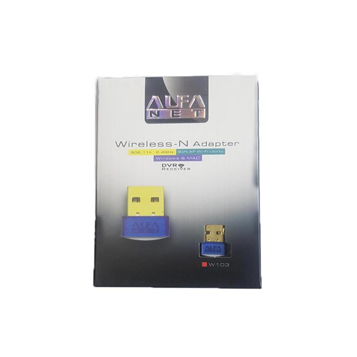 ALFA NET W103 802.11/n 2.4Ghz 300Mbps USB Wireless-N Adapter WiFi Nano ...