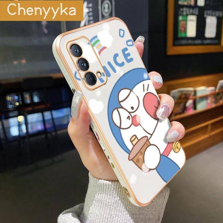Chenyyka For Realme GT Master Case Cartoon Cute Doraemon Luxury Plating ...