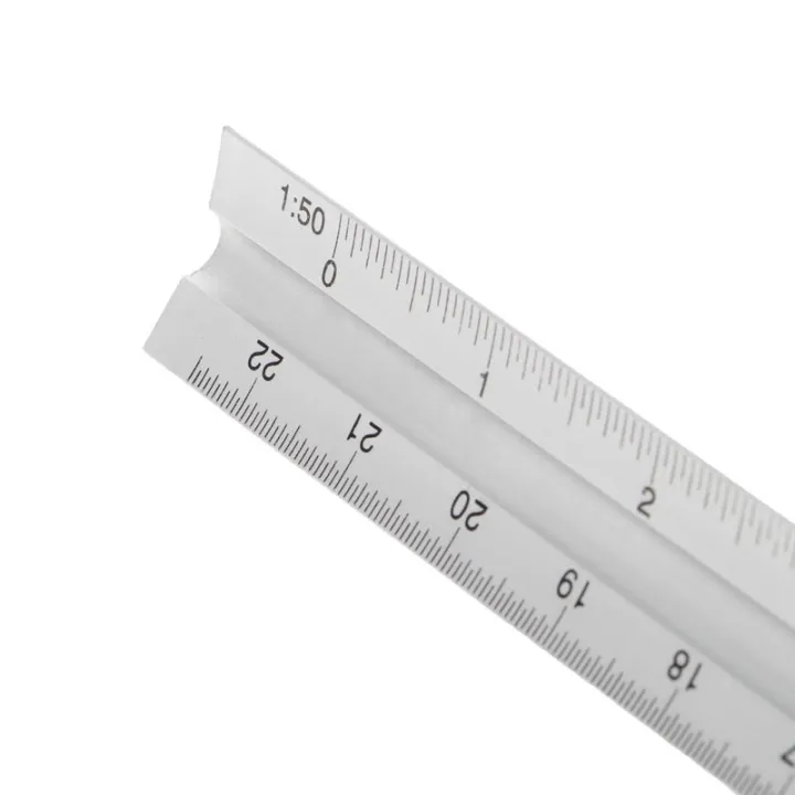 30cm Aluminium Metal Triangle Scale Architect Engineer Technical Ruler ...
