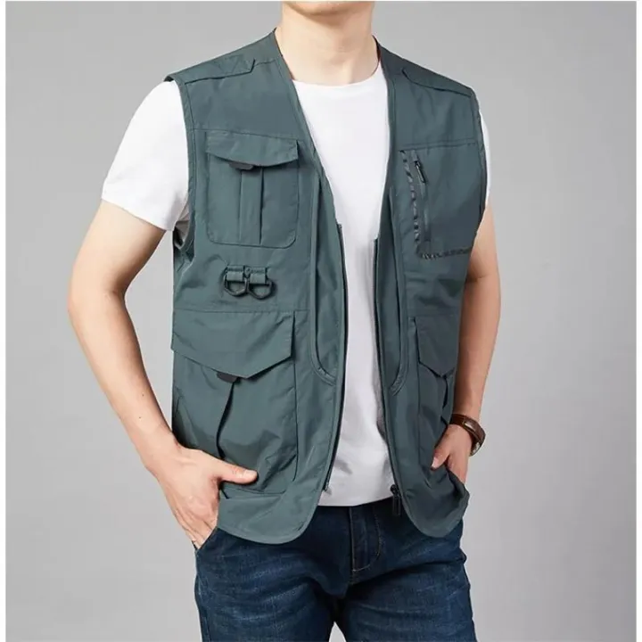 Fishing Vests Professional Windbreaker Men's Coat Vest Work Sleeveless ...