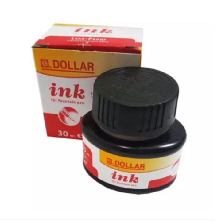 Fountain Pen ink bottled 60ML Dollar Fountain Pen Ink - Red Color ...