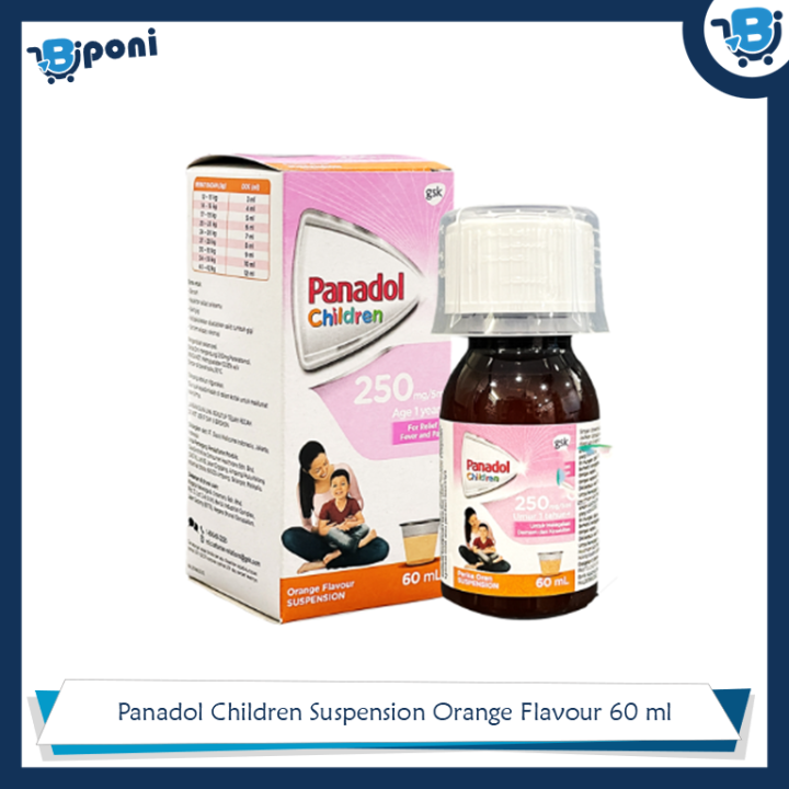 Panadol Children Suspension Orange Flavour 60 ml | Daraz.com.bd