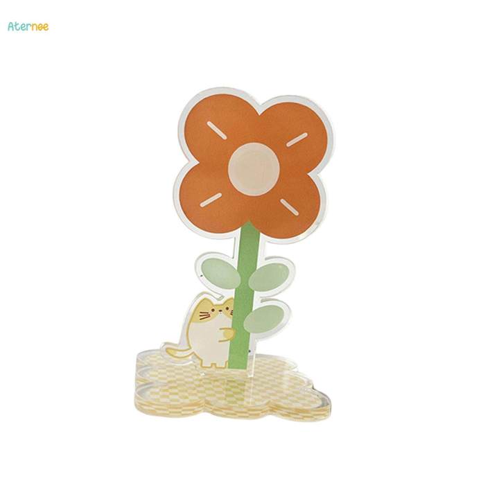 Desk Note Holder Clip Acrylic Flower Note for Card Paper Party Birthday ...