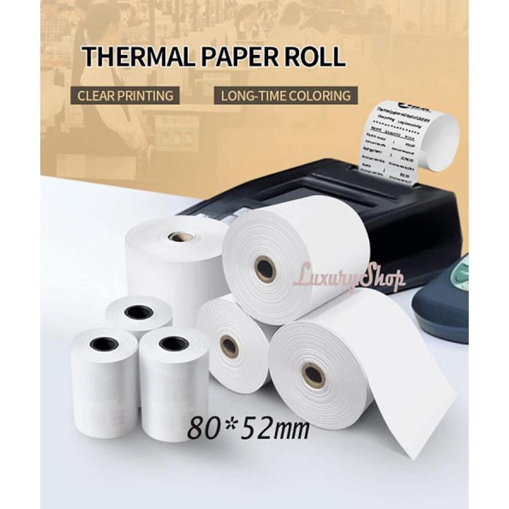 Thermal Pos roll, POS Printer Roll, Receipt Paper 80mm x 52 mm -3 pcs ...