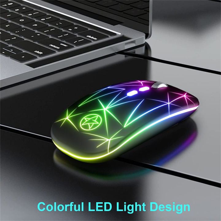 Computer .4Ghz Electric Standard USB 2 Rechargeable Wireless Mouse ...