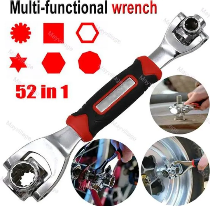 Double Head Torque Socket Wrench Spanner 360 Degree Rotation Spanner ...