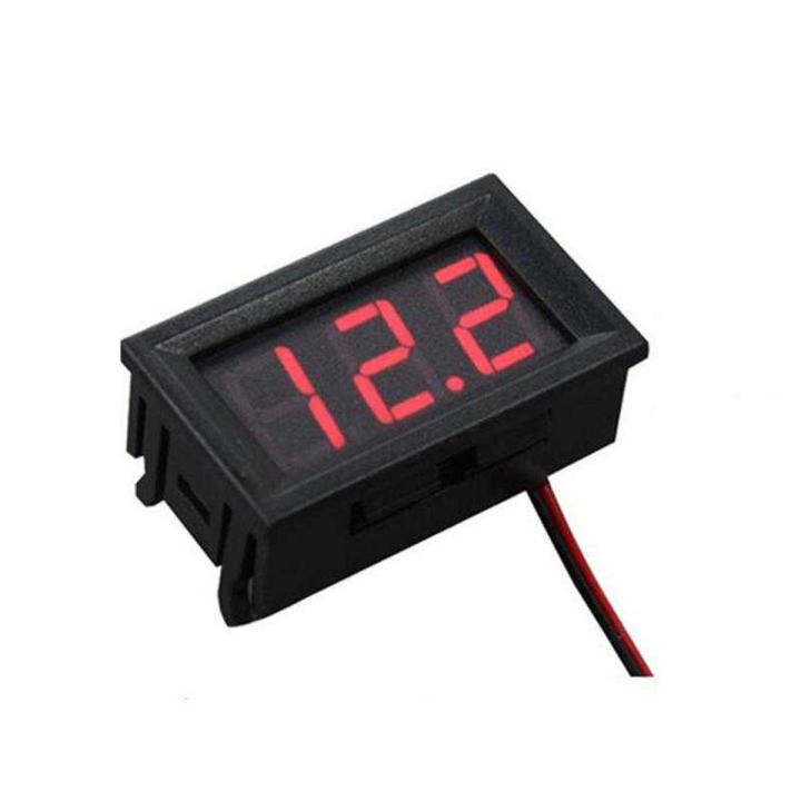 Two Wires Mini LED Digital Voltmeter Voltage Meter DC 4.5V To 30V ...