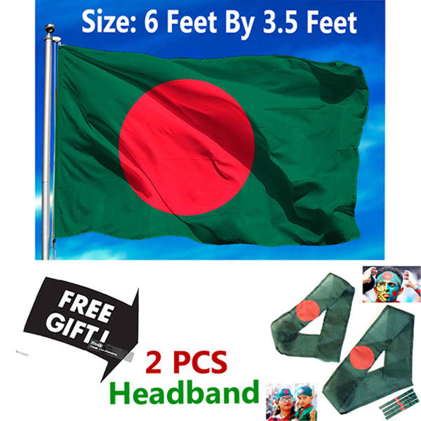 6ft x 3.5ft National Flag Bangladesh Factory Direct Supply Set C ...