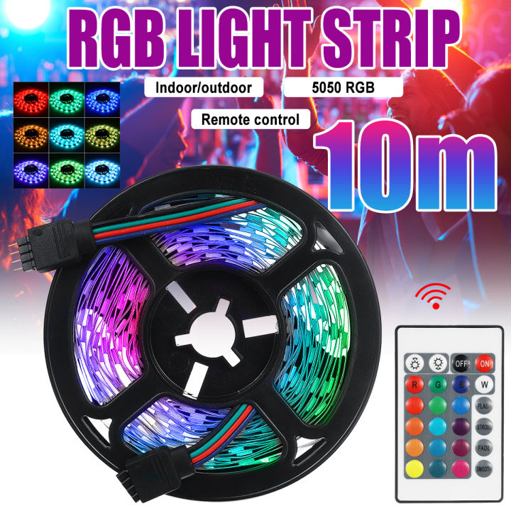 Light up life 24 Key Remote Control RGB WIFI LED Strip Light 10M RGB ...