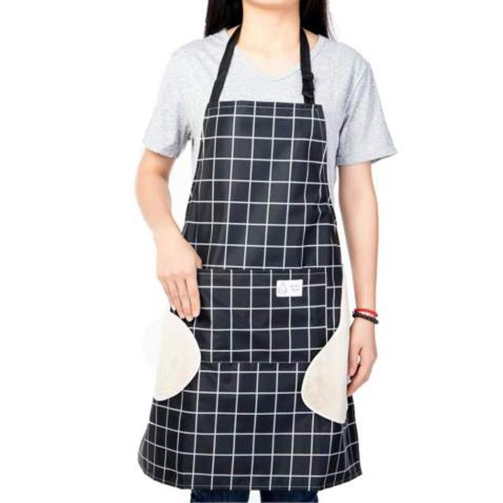Erasable Hand Waterproof Kitchen Apron,Womens Aprons with Pockets ...