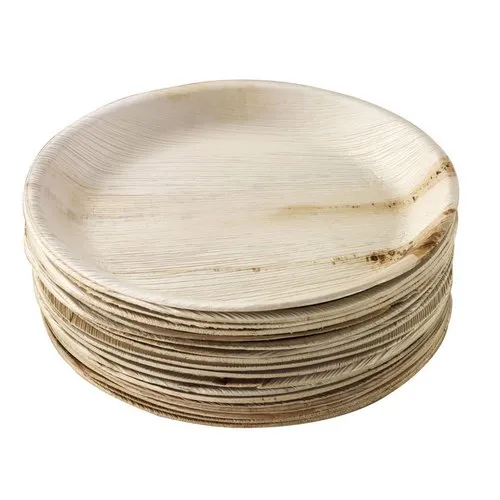 10'' Round Areca Leaf Plate (Supari Patar Plate) - Eco-Friendly Option ...