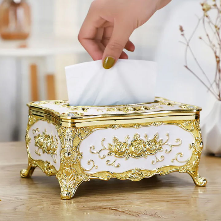 Tissue box holder for dining table Tissue Box Paper Holder Home Hotel Decoration Daraz .bd