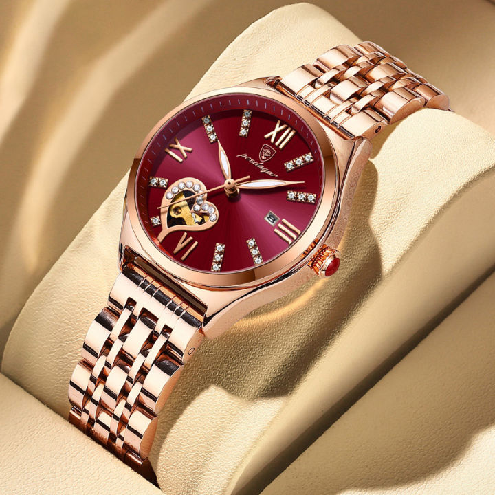 【3C VictoryEagle】LouisWill Women's Watch Fashion Heart Shaped Hollow ...