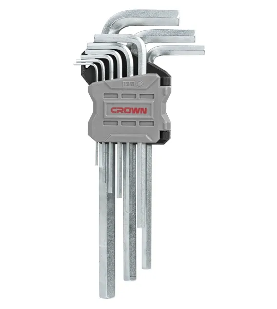 Crown 9pcs Long Hex key Set ( 1,5mm, 2mm, 2,5mm, 3mm, 4mm, 5mm, 6mm ...