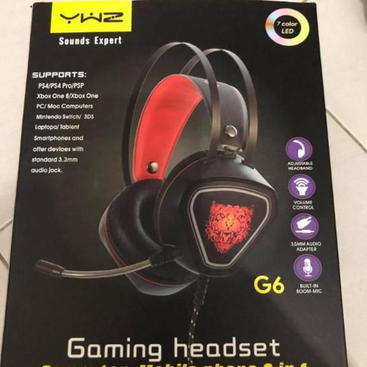YWZ G6 Sonic Sound Gaming Headset Headphone 2-in-1 with LED Light ...