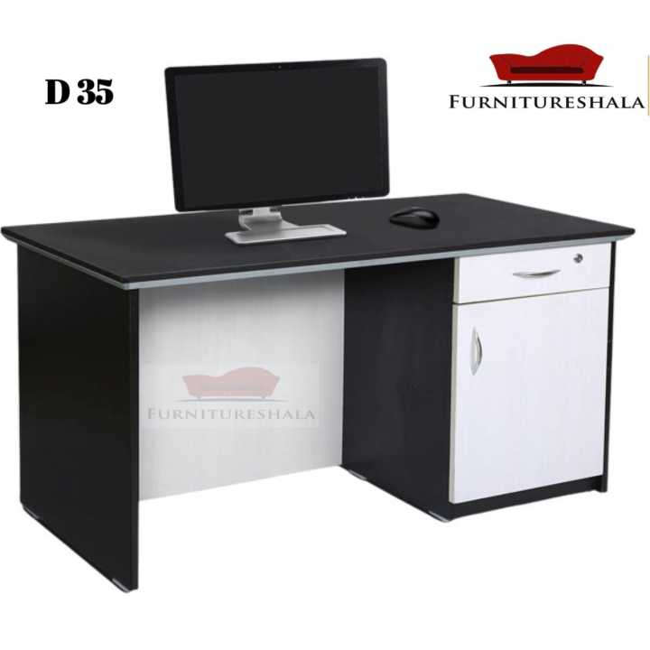 FurnitureShala Office Table with File Shelf Workstation/Laptop Computer ...