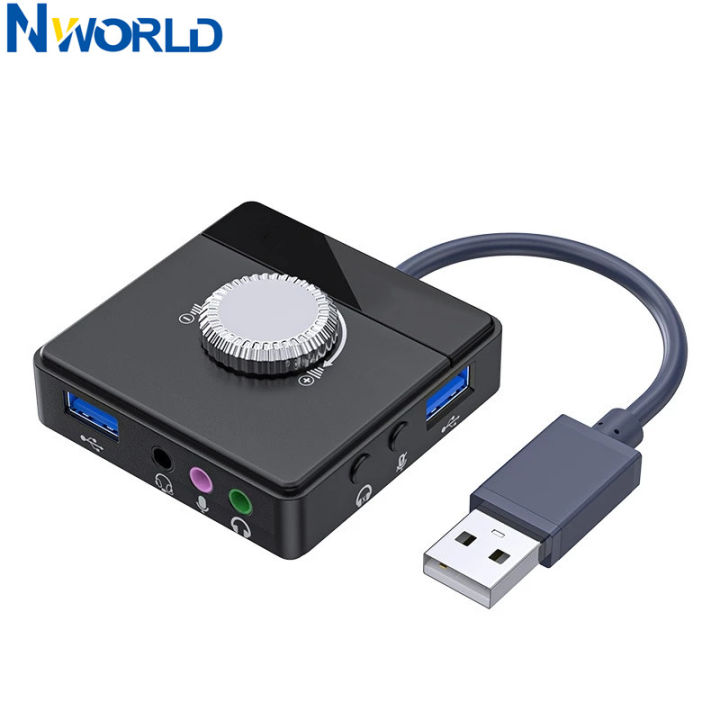 【Innovative】 Nworld USB External Sound Card 3 Ports To 3.5mm Jack ...