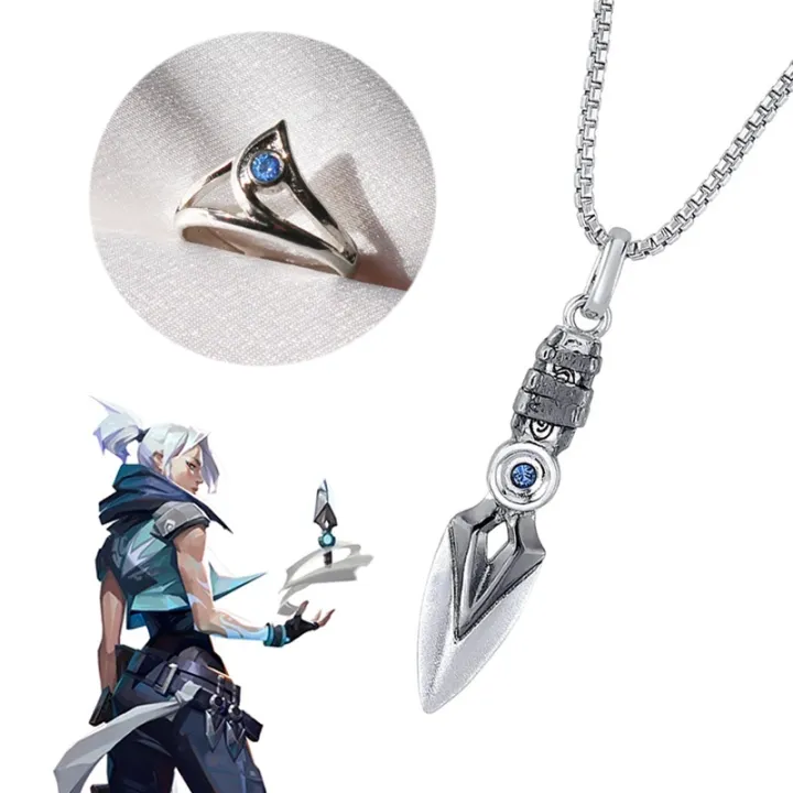 Game Valorant Jett Sage Ring Unisex Blade Storm Pendant Fashion ...