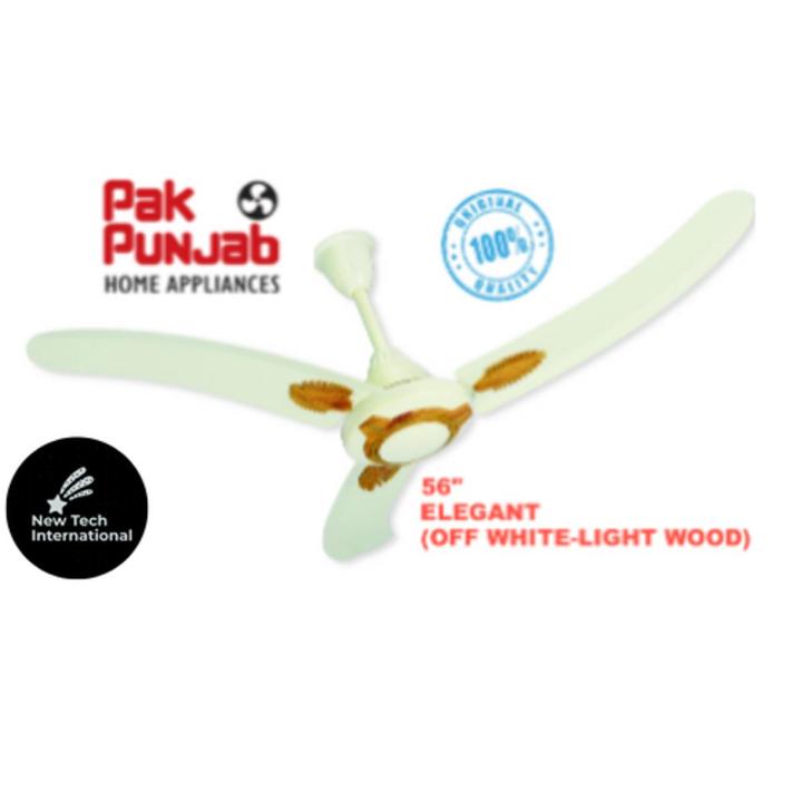 Pak Punjab 56" Ceiling fan - ELEGANT (Off White Light Wood) - Made in ...