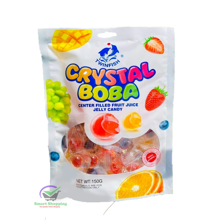 Twinfish Crystal Boba Jelly Candy Gula-Gula Sweets Buah-Buahan 150g ...
