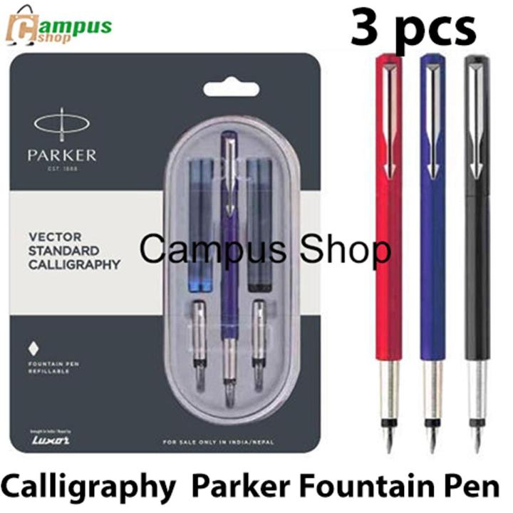 Parker Vector Standard Calligraphy Ct Calligraphy Fountain Pen - Pen ...