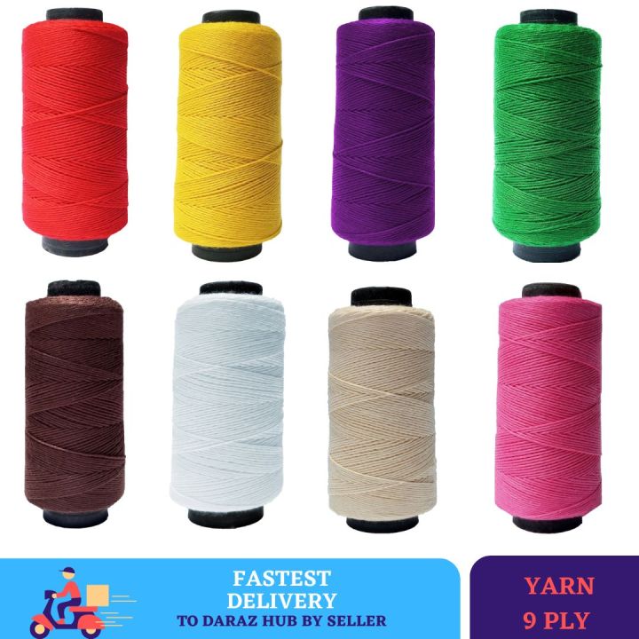 Premium Cotton Yarn for Crocheting & Knitting – Soft Durable Medium 9 ...