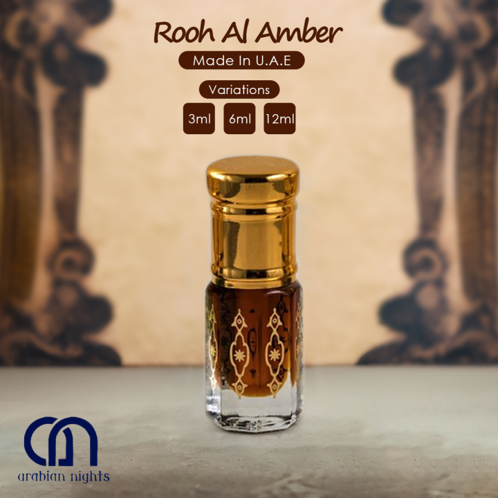 Rooh Al Amber-Made in U.A.E- Exclusive Premium Traditional Attar-3ml | 6ml | 12 ml | Daraz.com.bd