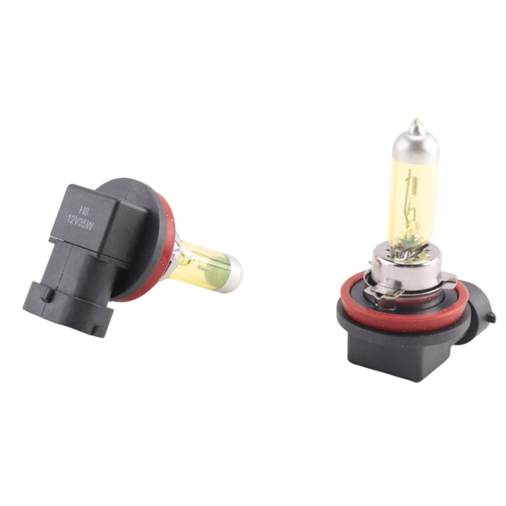 2x H8 35W Yellow HID Xenon Fog Light Headlight Lamp Halogen Bulb 2500K 12V | Daraz.com.bd