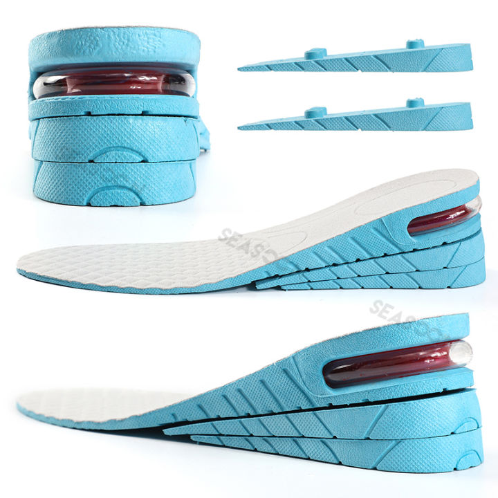 6cm Height Increase Insoles 3-layer Air Cushion Heel Insert Lift Shoes ...
