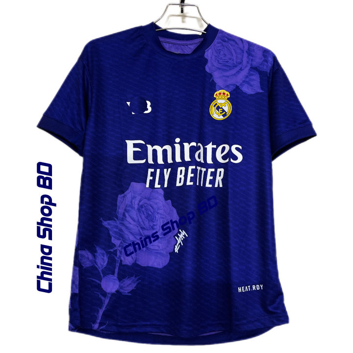Real Madrid x Y-3 Fourth Purple Rose Jersey Half Sleeve | Daraz.com.bd