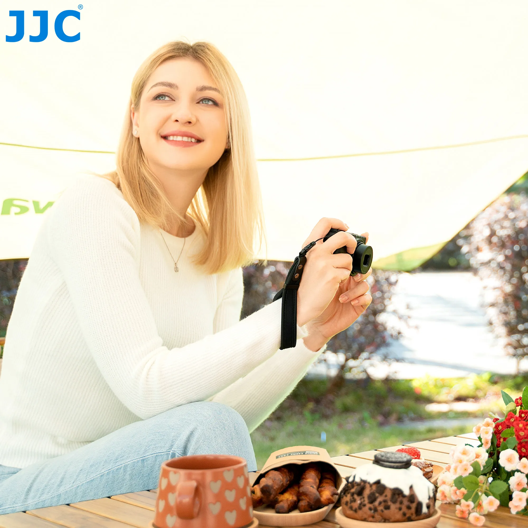 JJC Universal Camera Strap Soft Neoprene Hand Wrist Strap for Sony ZV1 ZV-E10 RX100 RX100 VA V ...