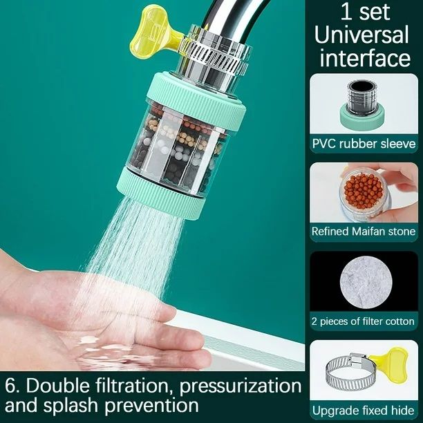 Fankiway Universal Interface Activated Carbon Faucet Water Filters Six ...