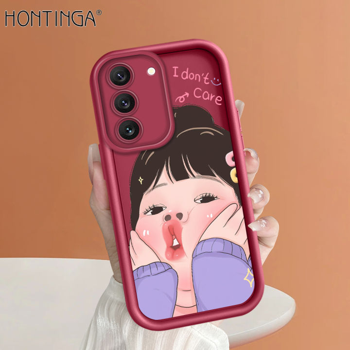 Hontinga for Samsung S22 Ultra S22 Plus S22 5G Back Cover Cute Girl ...