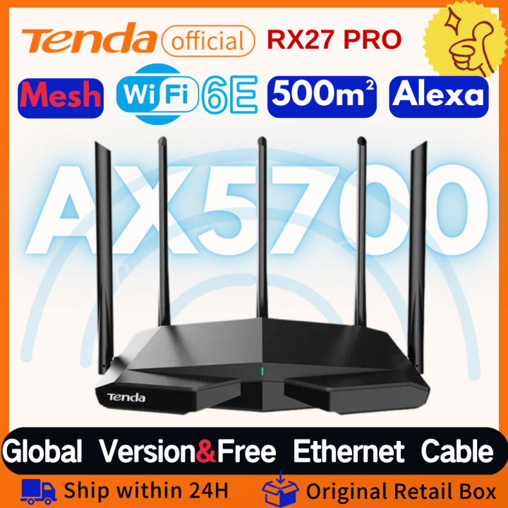 Tenda WiFi6 Router AX5700 2.4G 5G 6Ghz Full Gigabit Wi-Fi 6E router 1 ...