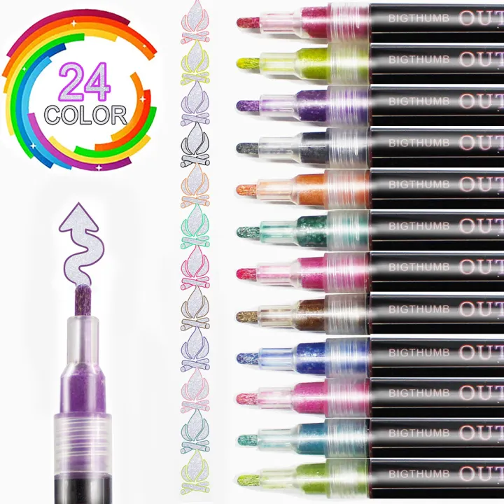 12 Color Color Hand Account Pen Dreamy Outline PEN Hand-Painted ...