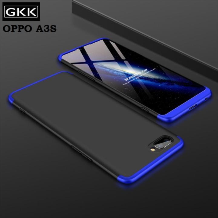 360 Degree Back Case For Oppo A3s - Blue and Black | Daraz.com.bd