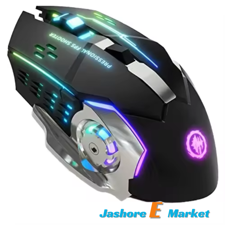 T-wolf Q13B RGB Wireless (Dual Mode) Star Black Gaming Mouse | Daraz.com.bd