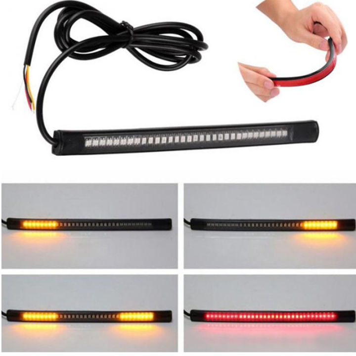 Multifunctions LED Motorcycle Strip Light Brake Tail Turn Signal ...