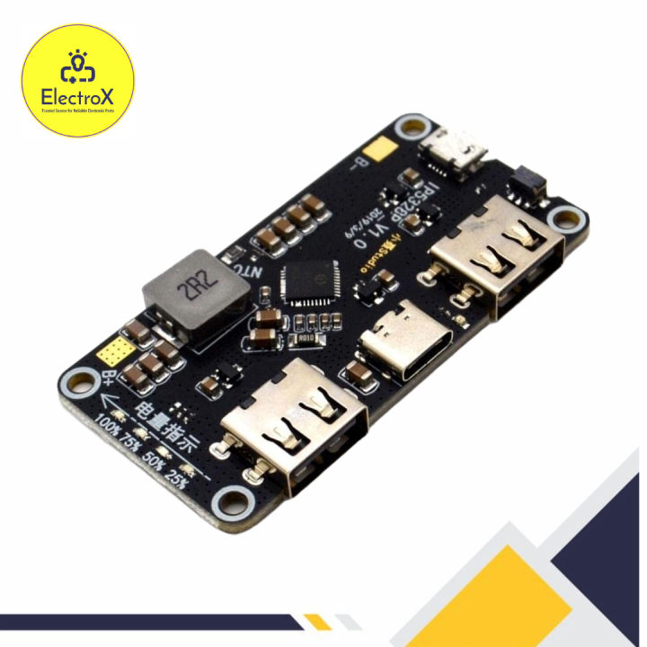 IP5328P Dual USB Power Bank Module Type-C 3.7V to 5V 9V 12V Step up ...