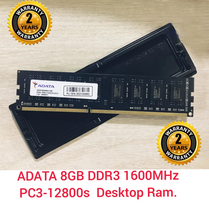 Adata 8Gb Ddr3 1600Mhz Desktop Ram - High-Performance Memory Module ...