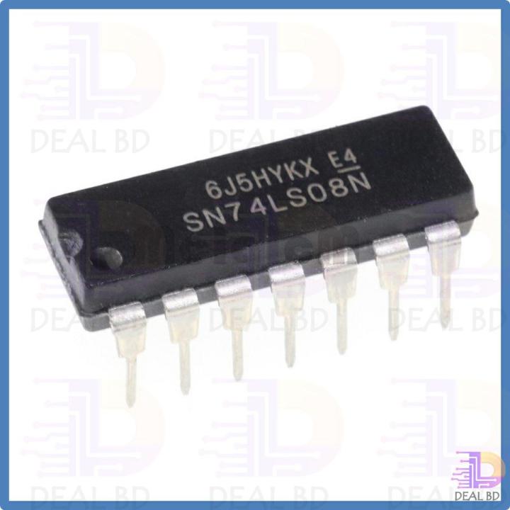 2pcs- 7408 SN74HC08N 74HC08 74LS08 2 Input AND Gate IC Dual In Package DIP 14 Pin IC Electrical ...