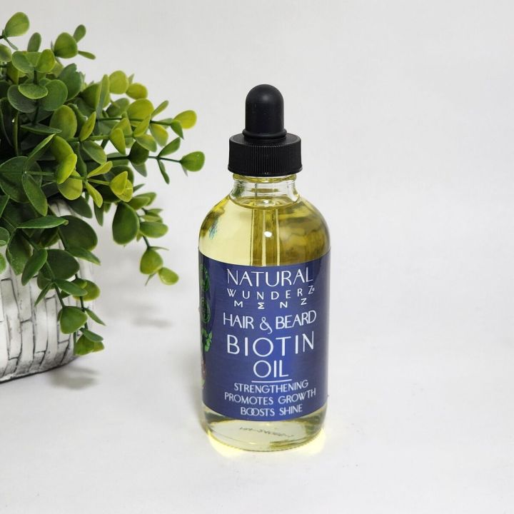 Natural Wunderz Menz Hair & Beard Biotin Oil Strengthens Promotes ...