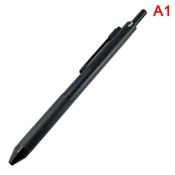 4 In 1 Multicolor Metal Ballpoint Pens 3 Colors Ball Pen 1 Automatic ...