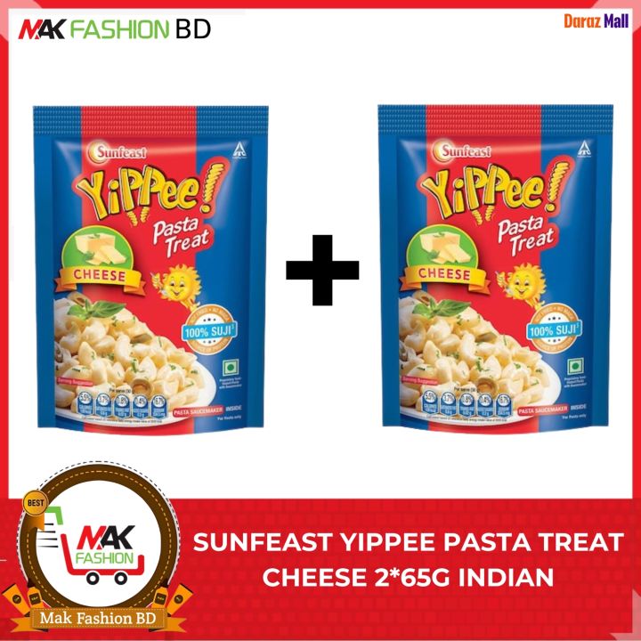 SUNFEAST YIPPEE PASTA TREAT CHEESE 2*65G INDIAN | Daraz.com.bd