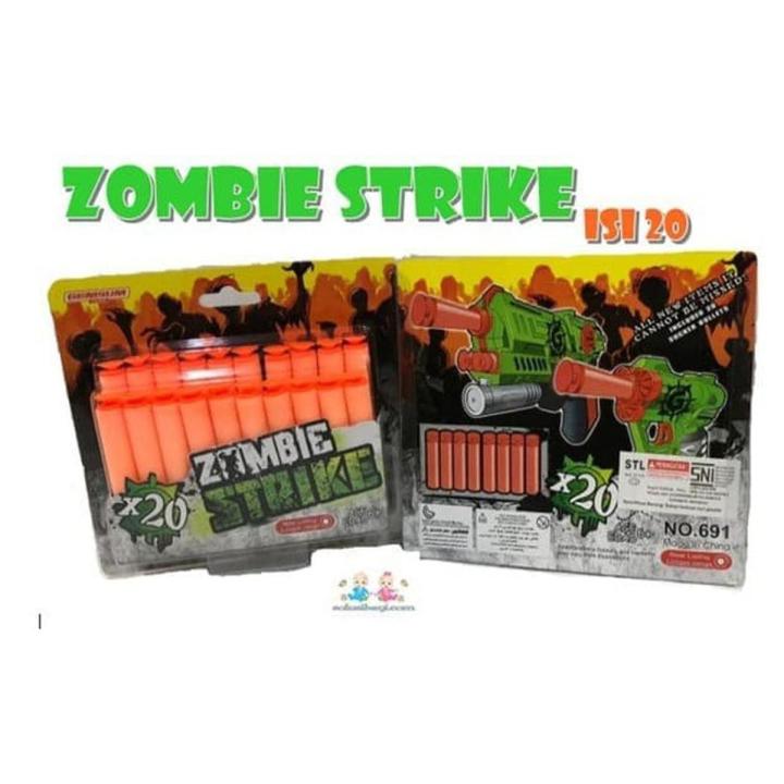 Mainan Soft Bullet Blaster Zombie Strike 20pcs - Gun | Daraz.com.bd